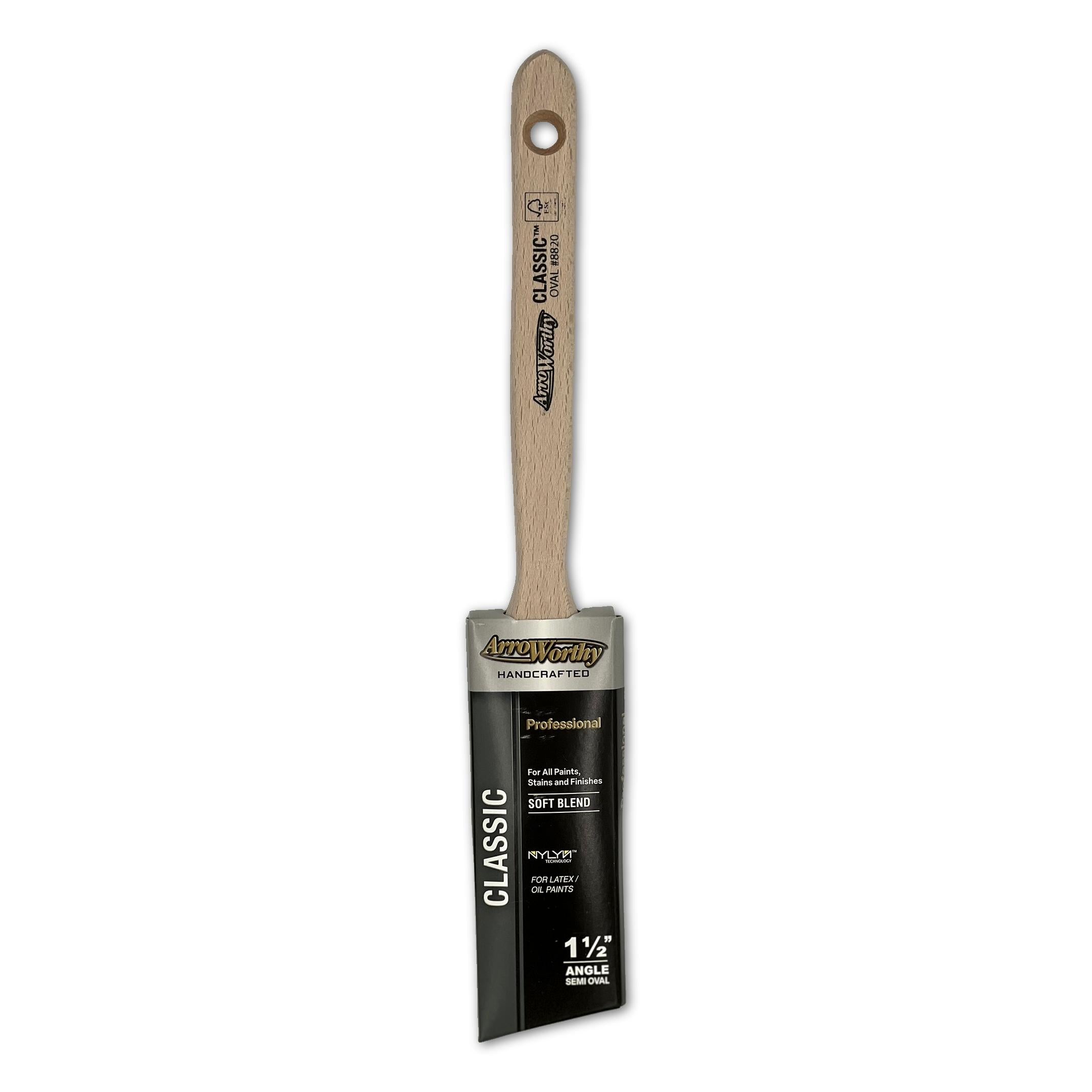 Arroworthy Classic Semi Oval Angled Cut Long Handle Paint Brush 1.5 ...